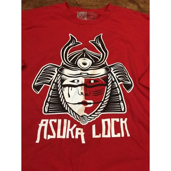WWE | Shirts | Asuka Lock Wwe Wrestling T Shirt Red Htf Print Rare Key ...